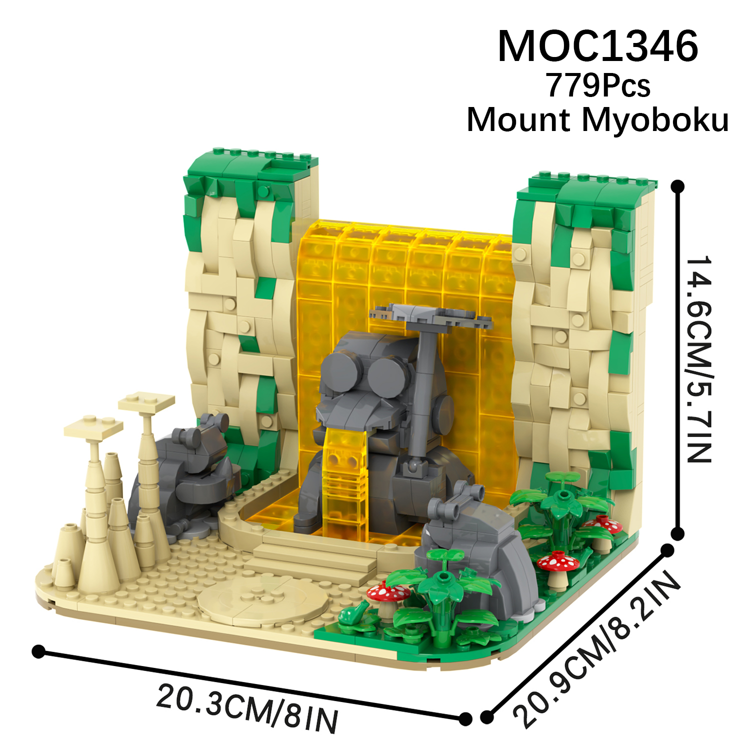 MOC1346 Mount Myoboku Animation Scenes Hokage 779Pcs Bricks ...