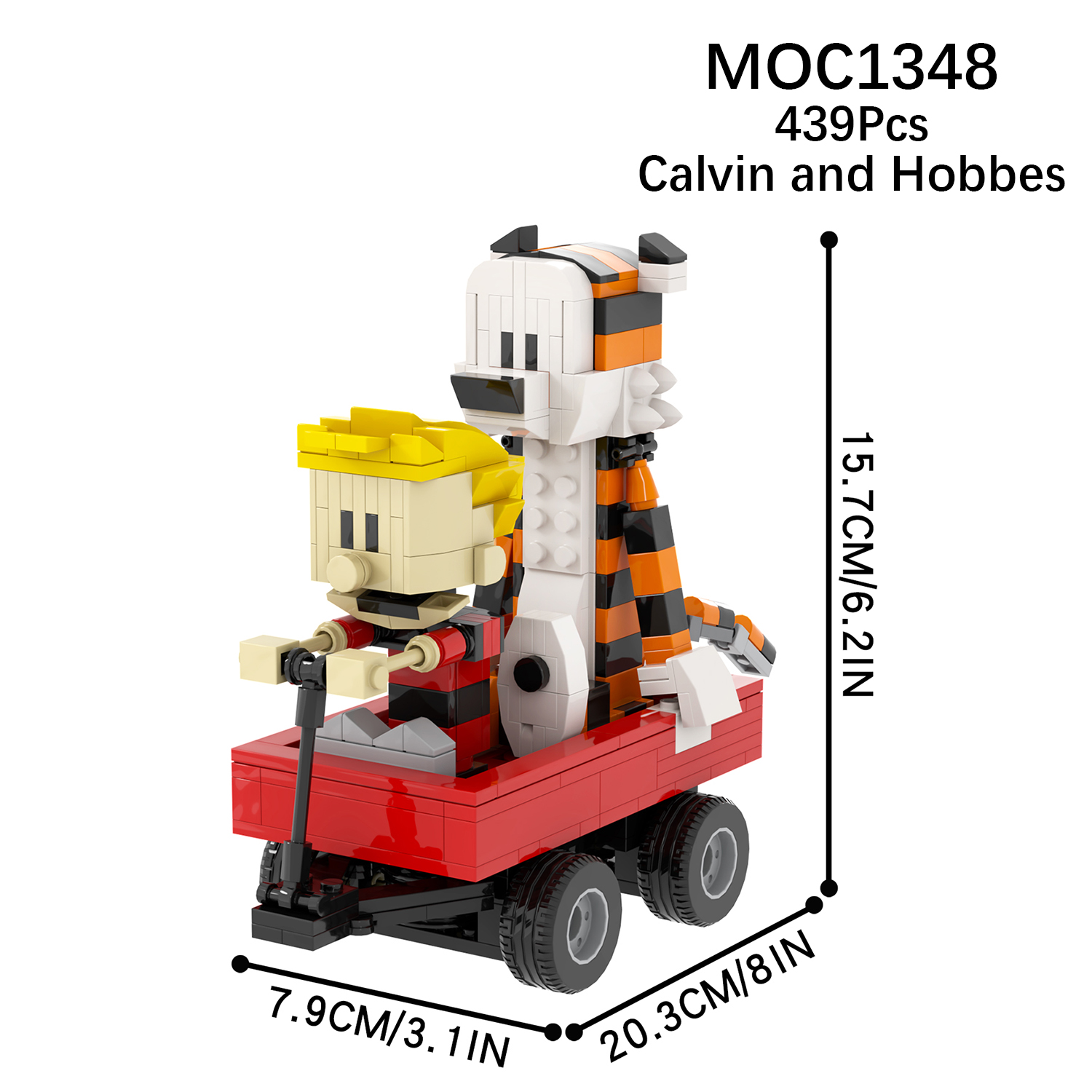 MOC1348 Horror Calvin and Hobbes Anime MOC 439PCS Building Block ...