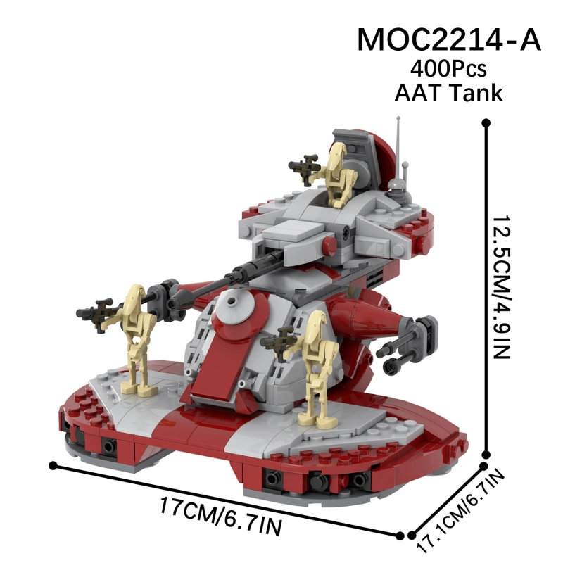MOC2214 Red AAT Tank 399Pcs Bricks Sci-Fi Interstellar War Movie With ...
