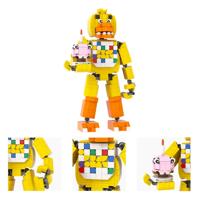 MOC1409-1415 FNAF Freddy Fazbear Foxy Bonnie Chica Golden Freddy ...