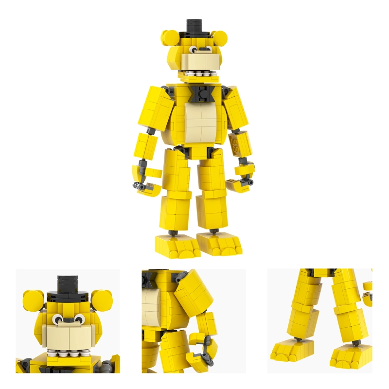 MOC1409-1415 FNAF Freddy Fazbear Foxy Bonnie Chica Golden Freddy ...