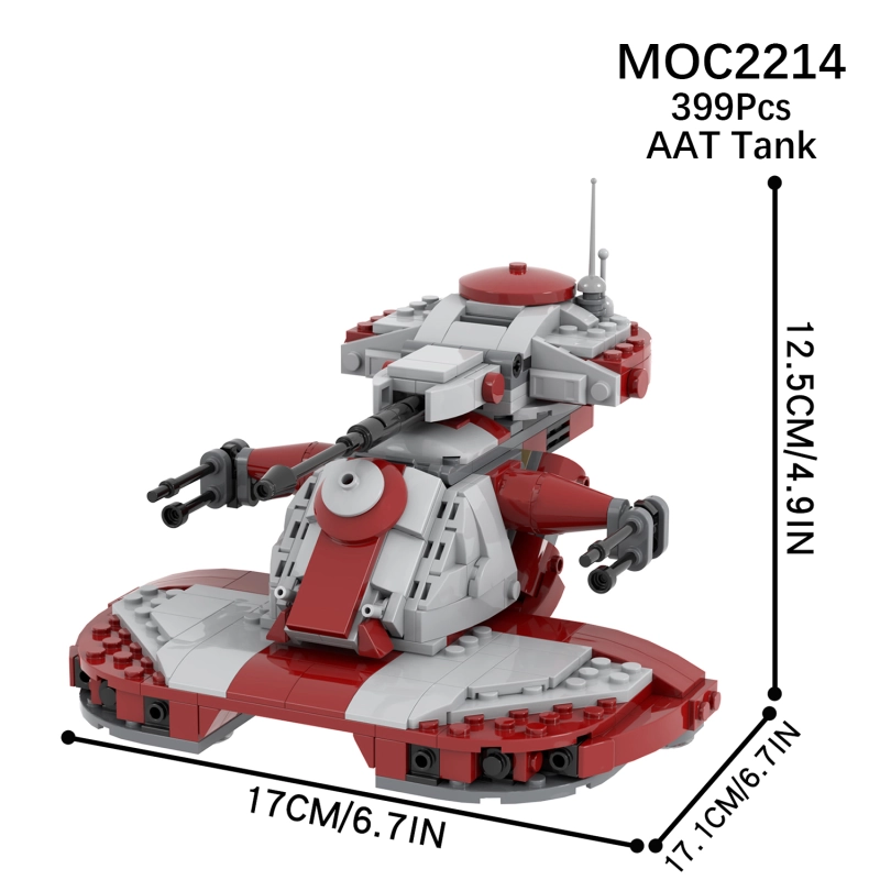 MOC2214 Red AAT Tank 399Pcs Bricks Sci-Fi Interstellar War Movie With ...