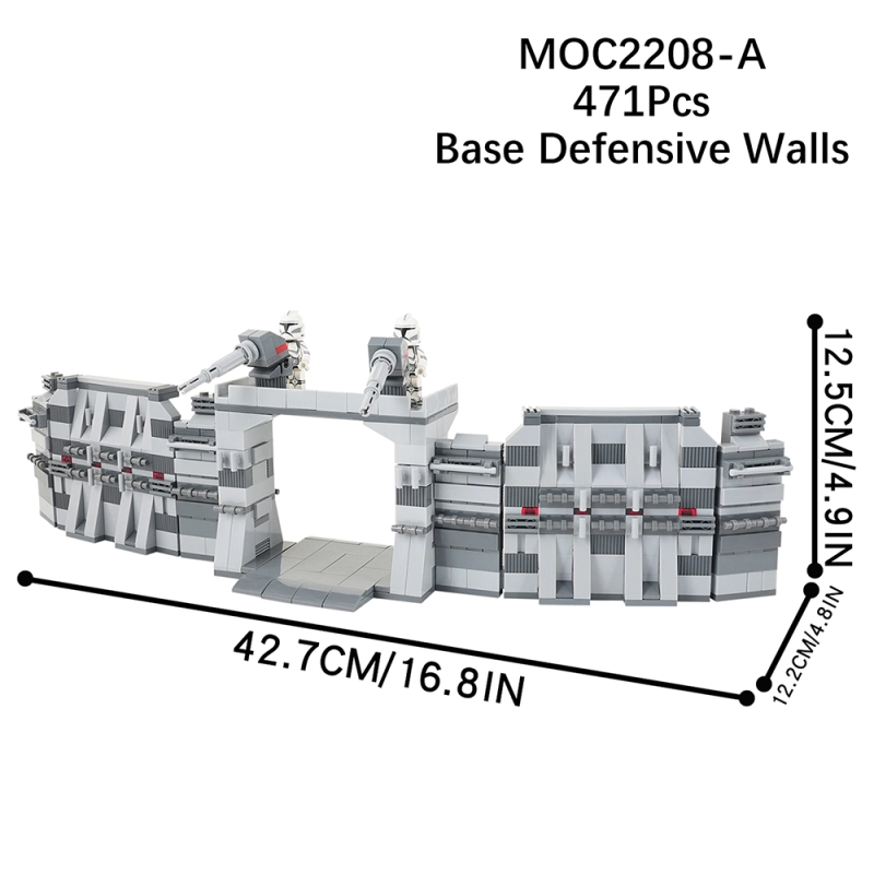 469Pcs MOC2208 SW Building Block Base Defensive Walls Action Toys ...