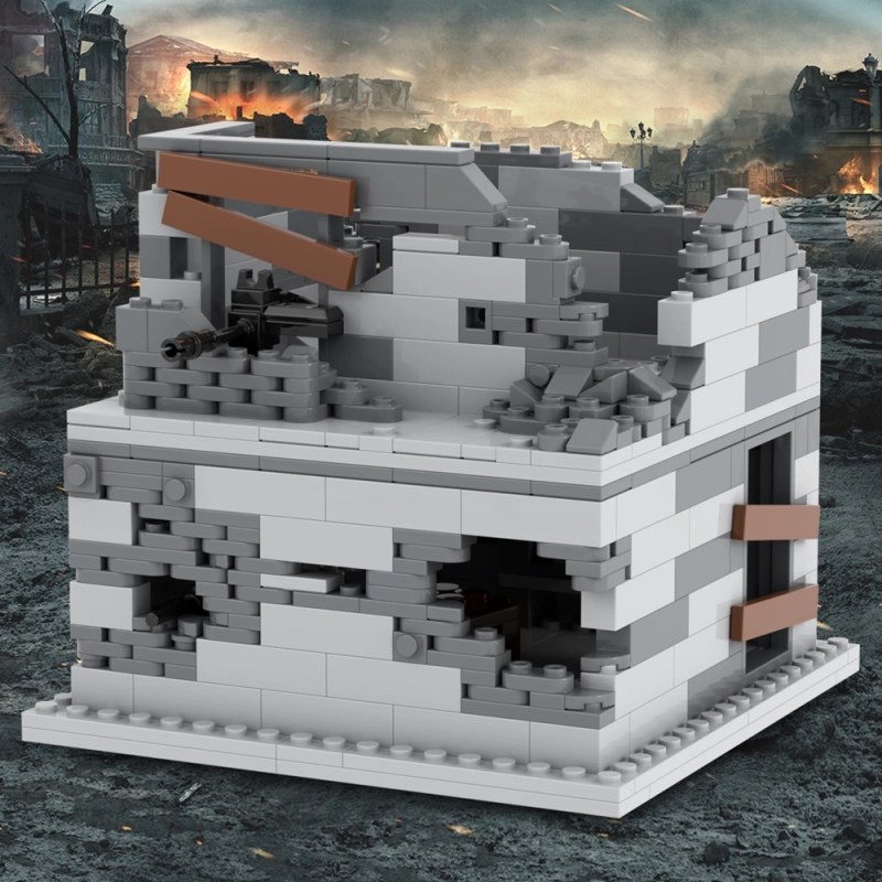 648Pcs MOC5069 Bricks WW2 Military War Weapon Gun Compatible Building ...