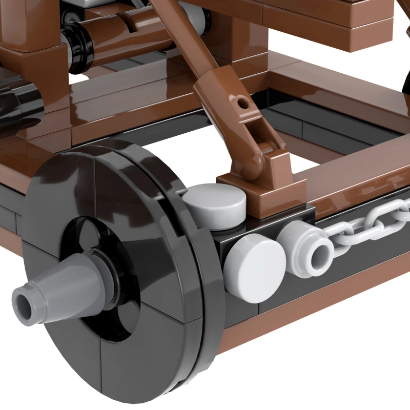 188Pcs Building Block MOC5067 WW2 set An Explosive Barrel Catapult ...