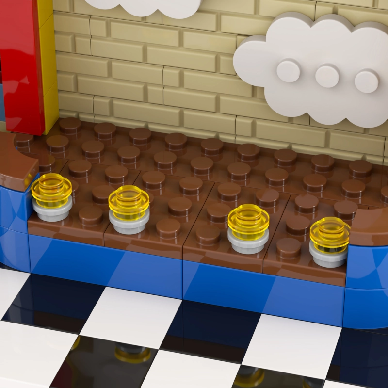 286Pcs MOC1423 FNAF Anime Version Stage Scene Bricks Horror Midnight ...