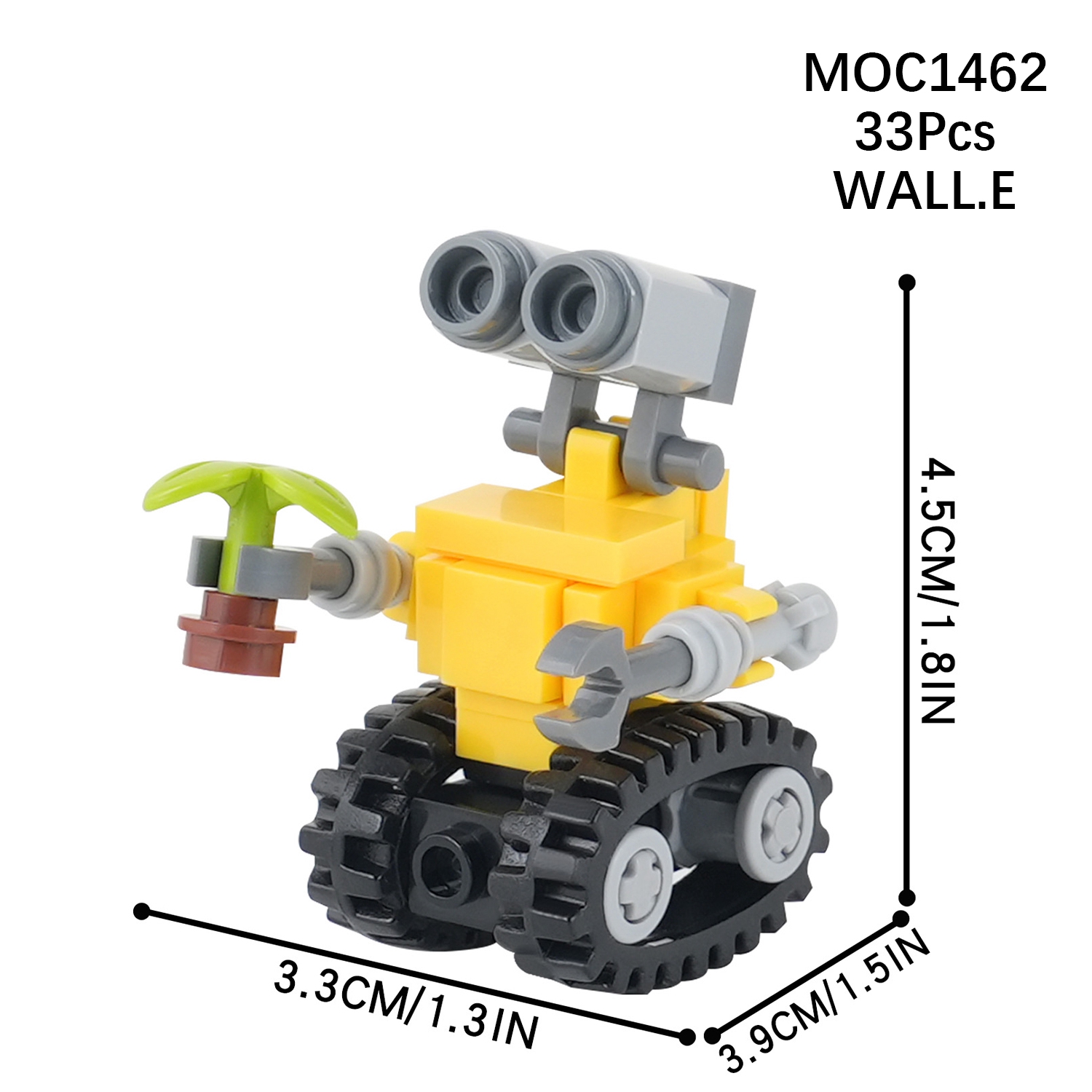 33Pcs MOC1462 Wall.E Bricks Bricks Fantasy Movie Model DIY Building ...
