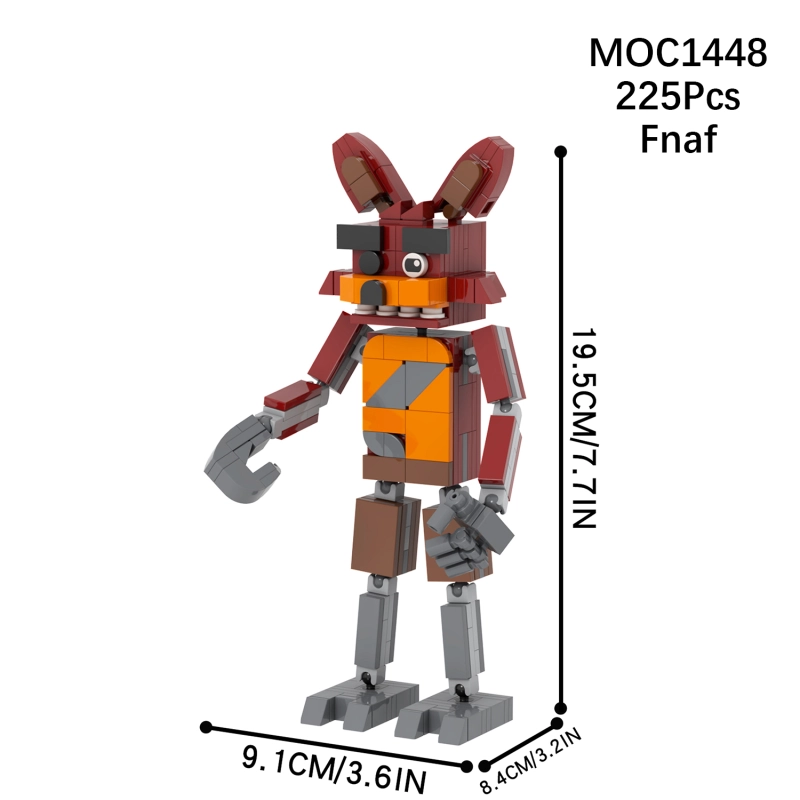 MOC1445-1450 Freddy Fazbear Chica Bonnie Foxy Golden Freddy Springtrap ...