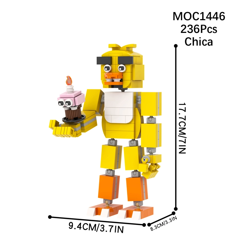 MOC1445-1450 Freddy Fazbear Chica Bonnie Foxy Golden Freddy Springtrap ...