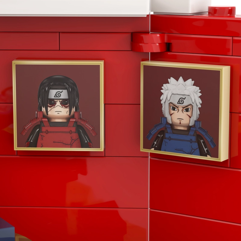 943Pcs MOC1388 Hokage Anime Series Architecture DIY Action Mansion ...