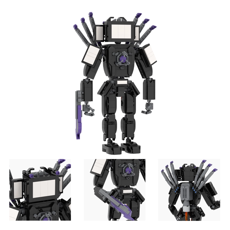 MOC1458-1460 Super Titan Television Man Monitor Armored Titan Audio Man ...