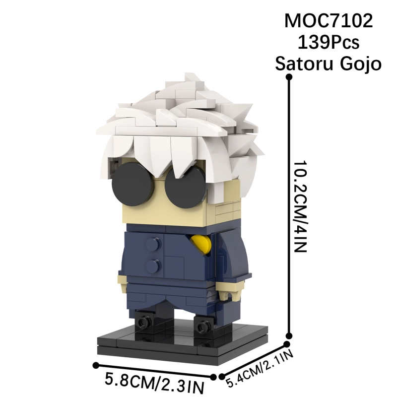 139Pcs Anime Building Blocks MOC7102 Jujutsu Kaisen Satoru Gojo Geto ...