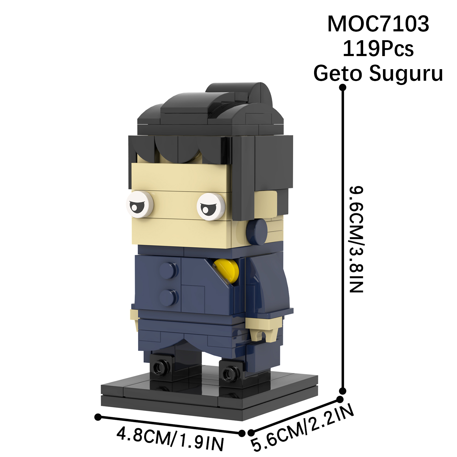 119Pcs MOC7103 Anime Jujutsu Kaisen Geto Suguru Collection MOC Building ...