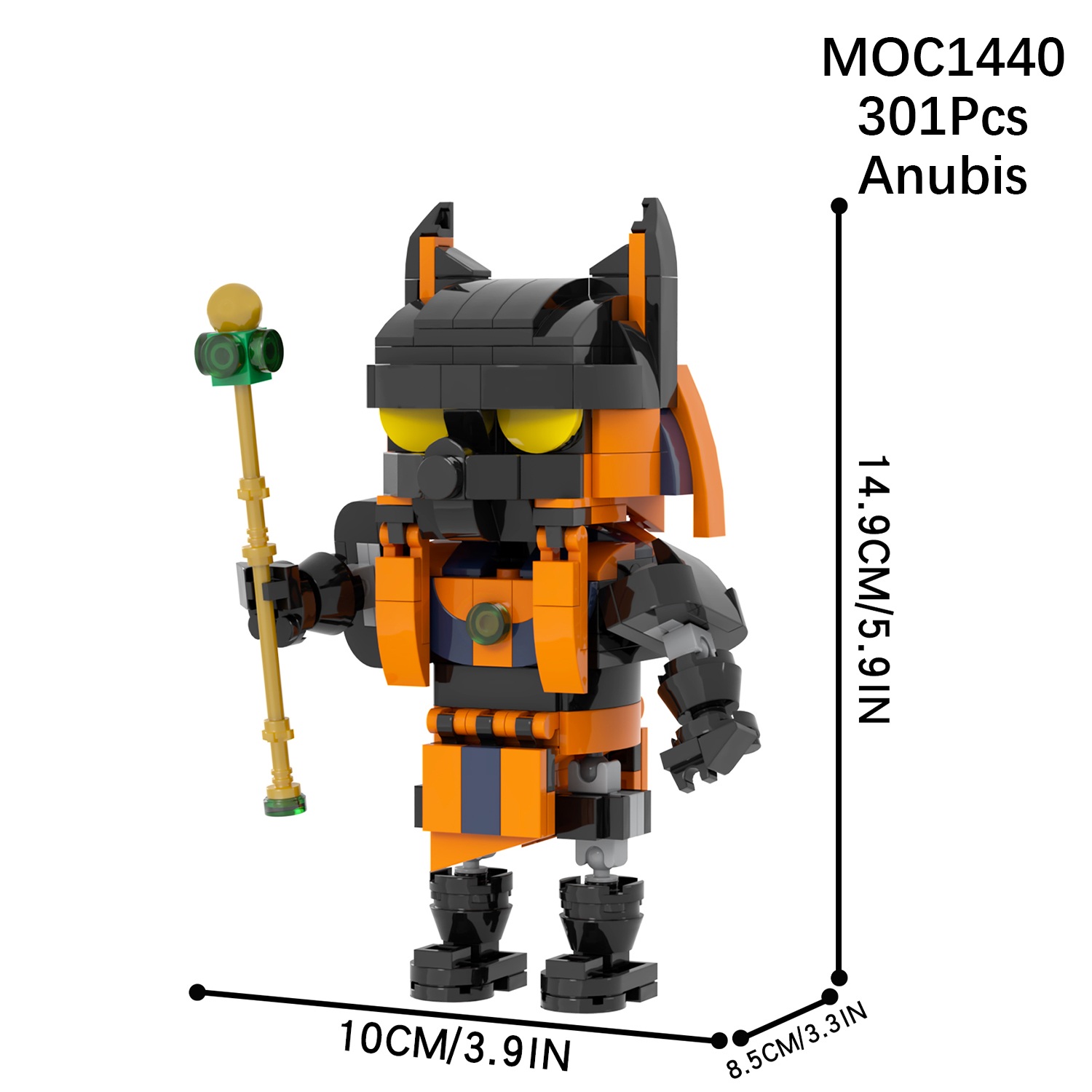 301Pcs Building Blocks MOC1440 Anubis Bricks God of Death in Ancient ...