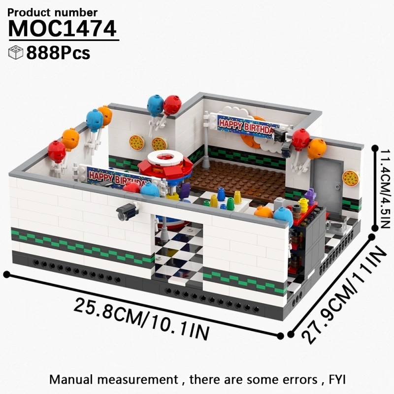 MOC1474-A FNAF Midnight Bear 2 Stage Construction Model Child Gifts ...