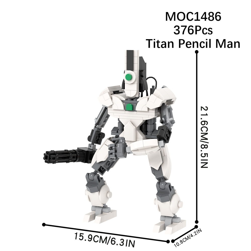 376PCS MOC1486 Pencil Man Creative Series Game Character Building ...