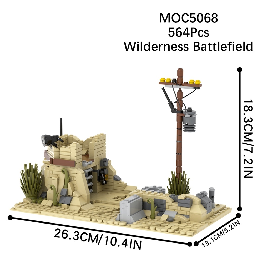 564PCS MOC5068 NEW Military Wars Wilderness Battlefield DIY Action ...