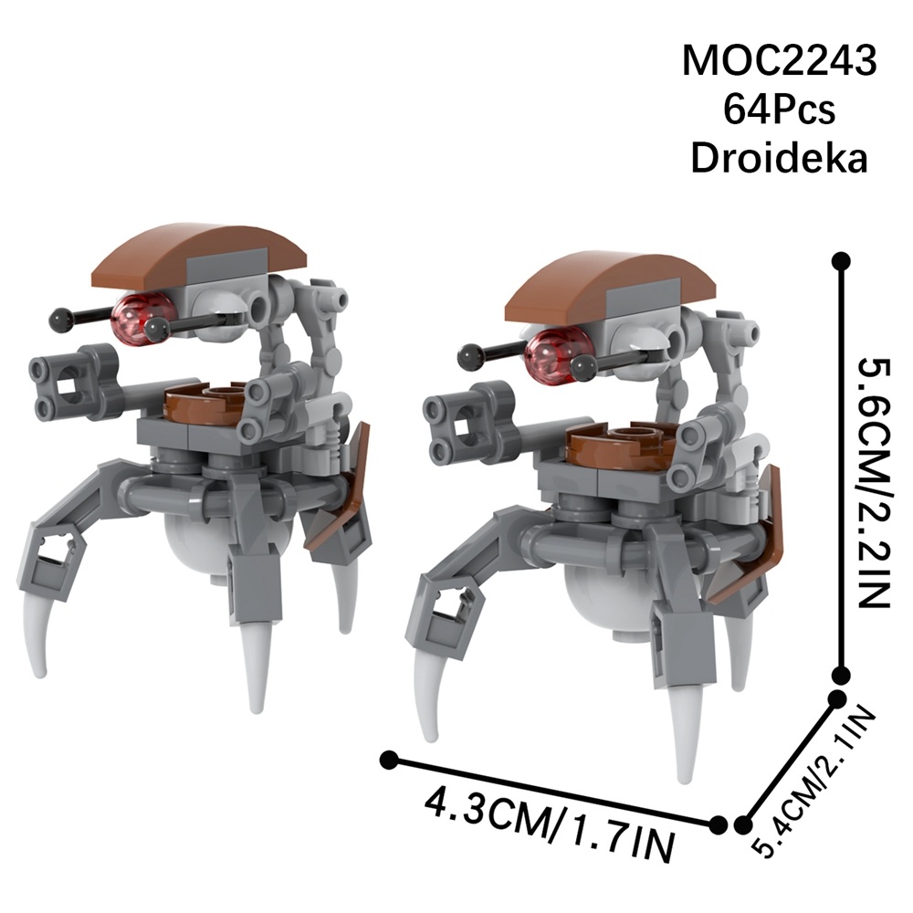 64pcs MOC2243 Interstellar Series Droideka Building Blocks Movie Sci-Fi ...
