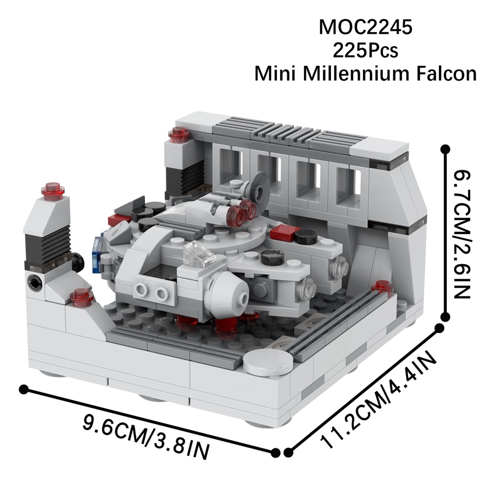 225pcs MOC2245 Space War Fantasy Mini Millennium Falcon Boy Gifts DIY ...