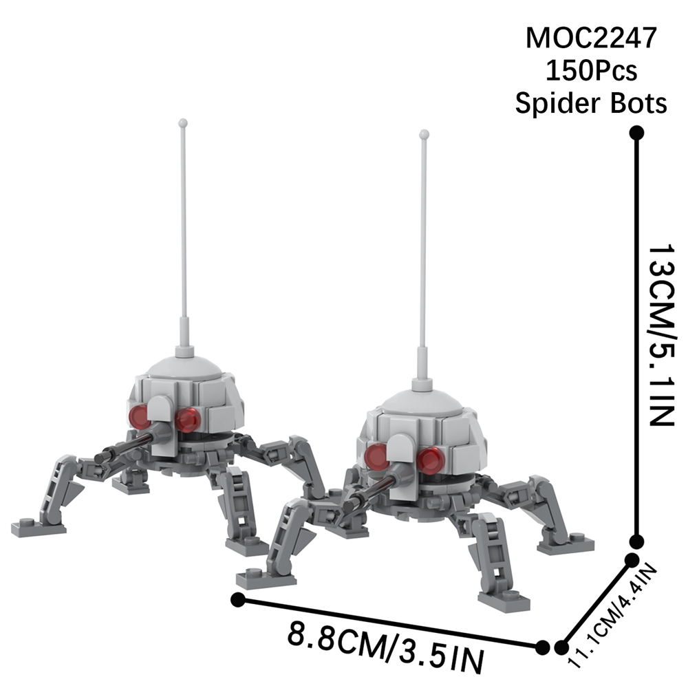 150PCS MOC2247 Space War Fantasy Sci Fi Spider Bots Gifts DIY Blocks ...
