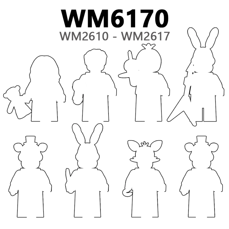 WM6170 FNAF Five Nights at Freddy Abby Mike Chica Bonnie Freddy Spring ...