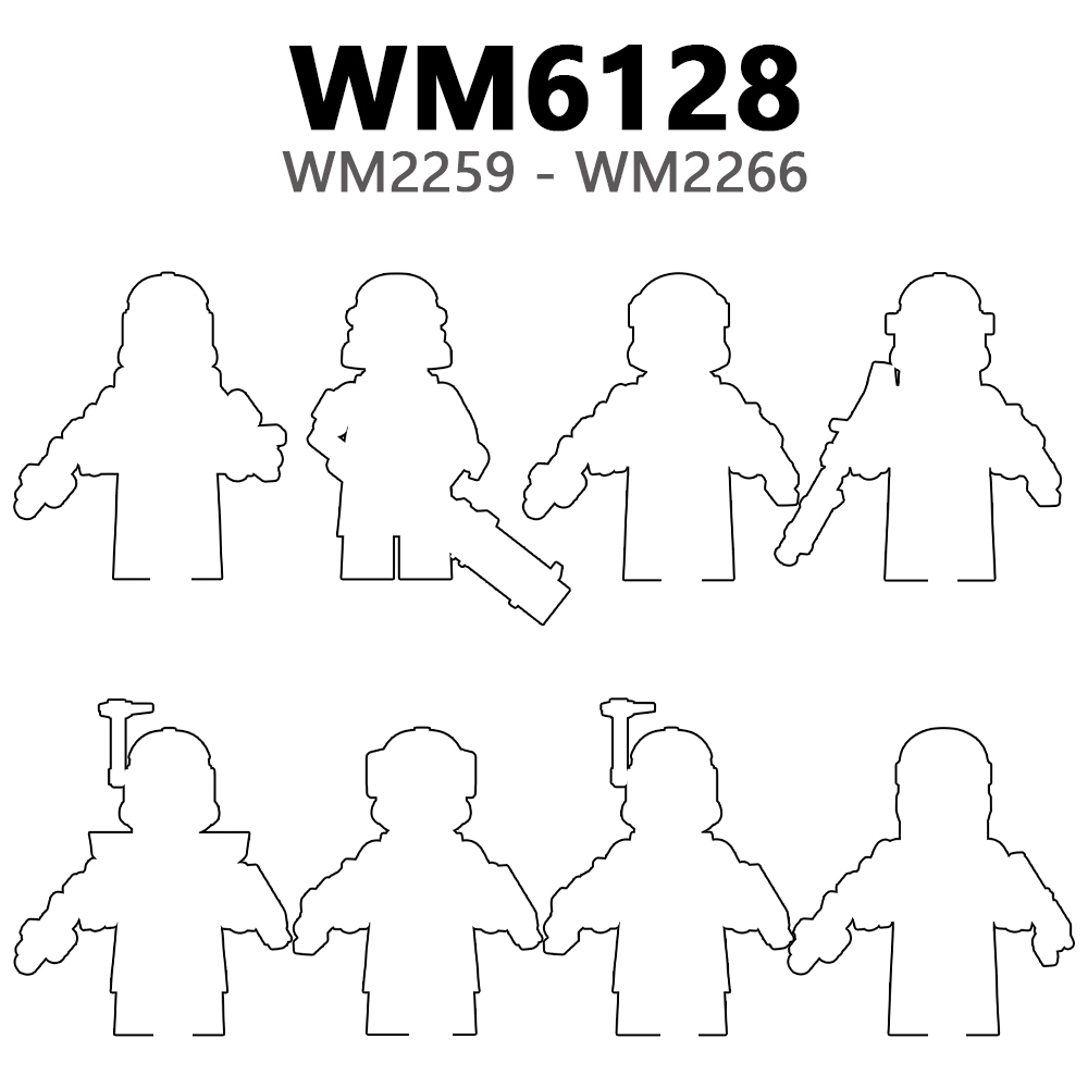 WM6128 Star Wars Wolf Squadron Sergeant Captain of the Wolf Group Clone ...