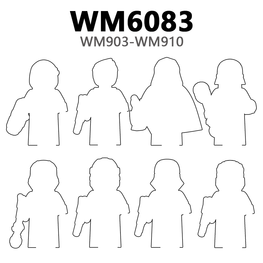 WM6083 Death Star Gunner Kazuda Knights of Ren Mandalorian Trooper Action Figure Building Blocks ...