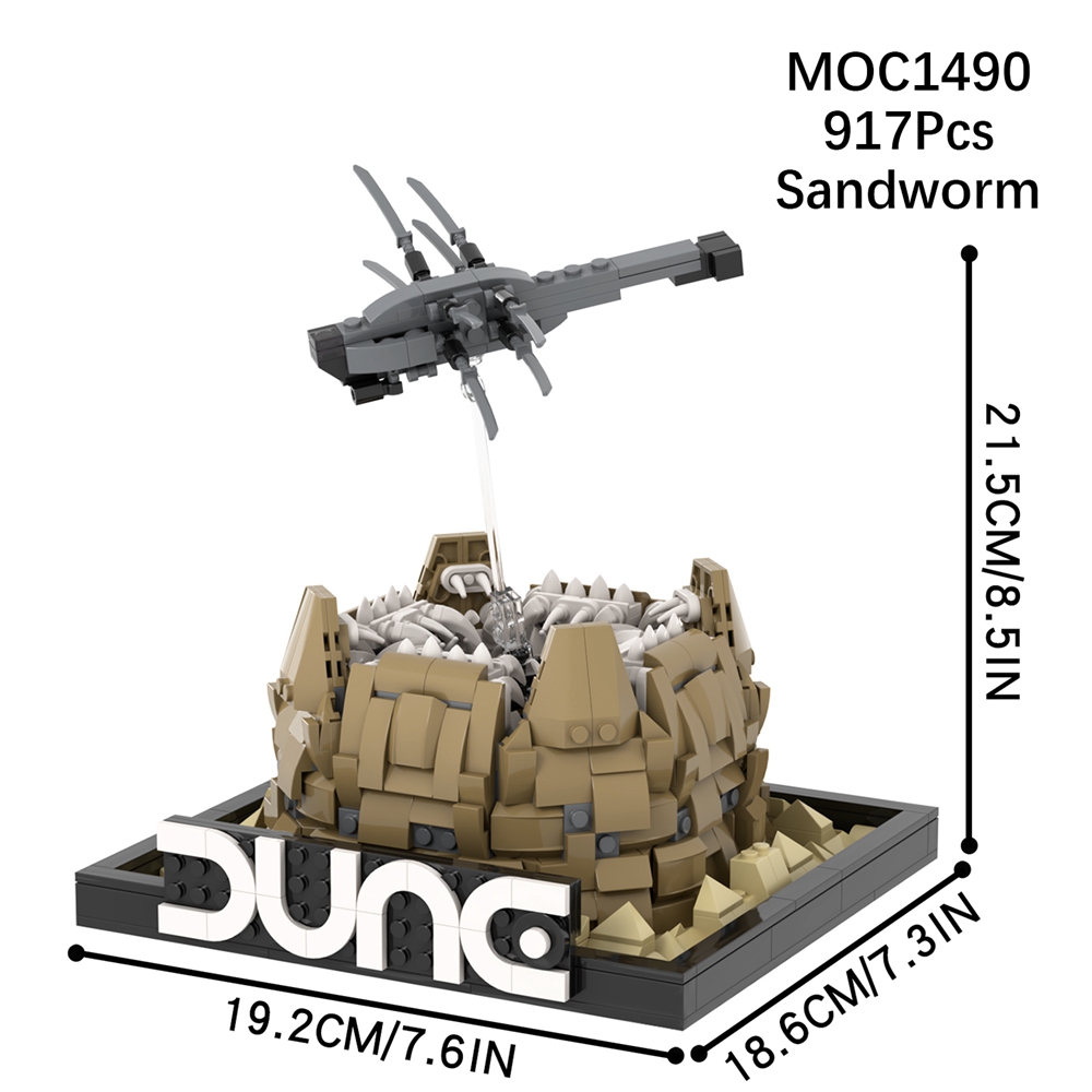 917PCS MOC1490 Movie Sandman MOC set Sandworm Character Action Building ...