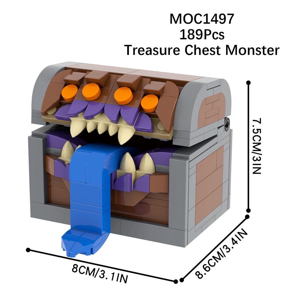189PCS MOC1497 NEW Treasure Chest Monster Gift MOC Bricks Building ...