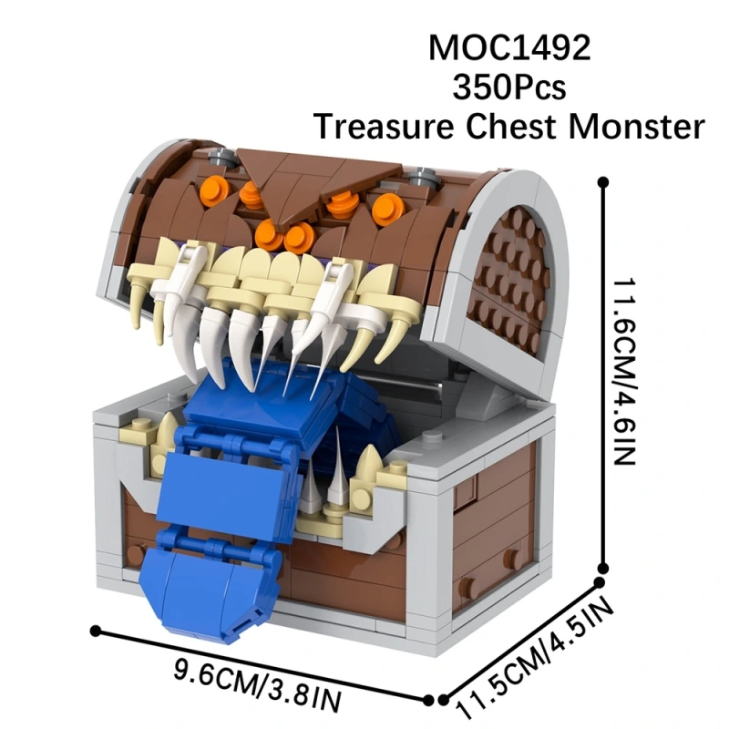 350PCS MOC1492 NEW Treasure Chest Monster Gift Building Blocks Cool MOC ...