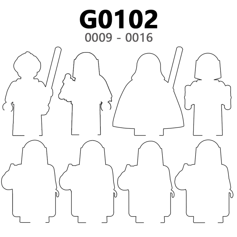 G0102 Famous Star Wars Movies Rey Boba Fett Luke Skywalker Jango Fett Mandalorian Warrior ...