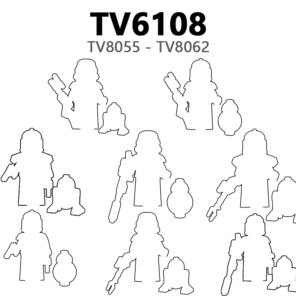 TV6108 Star Wars Movie Series Commander Fox Commander Ganch Bomb Squad ...