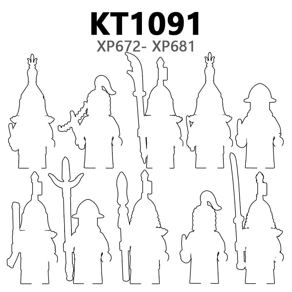 KT1091 Military Ancient Soldier Action Figure Building Blocks Kids Toys