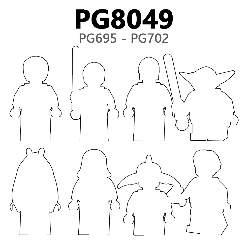 PG8049 Finn Anakin Skywalker K-3PO Master Yoda Leia Building Blocks ...