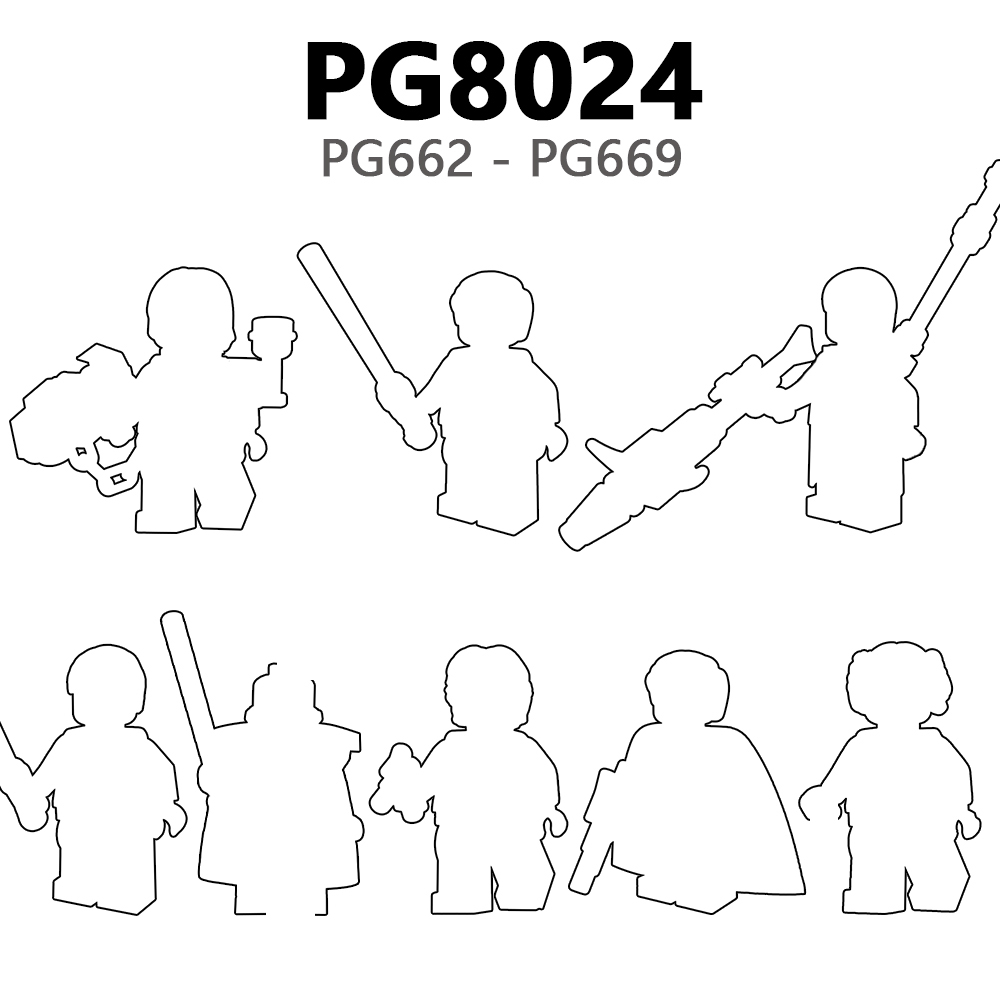 PG8024 Khan Solo Palpatine Qilut Obi-Wan Sith Lord Orson Baez Leia ...