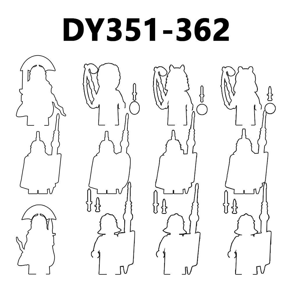 DY351-362 Middle Ages Military Rome Corps Set Action Figure Building ...