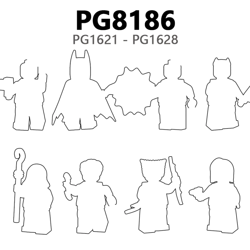 PG8186 Bane Batman Frozen Catwoman Riddler Joker Angry Clown Harley ...