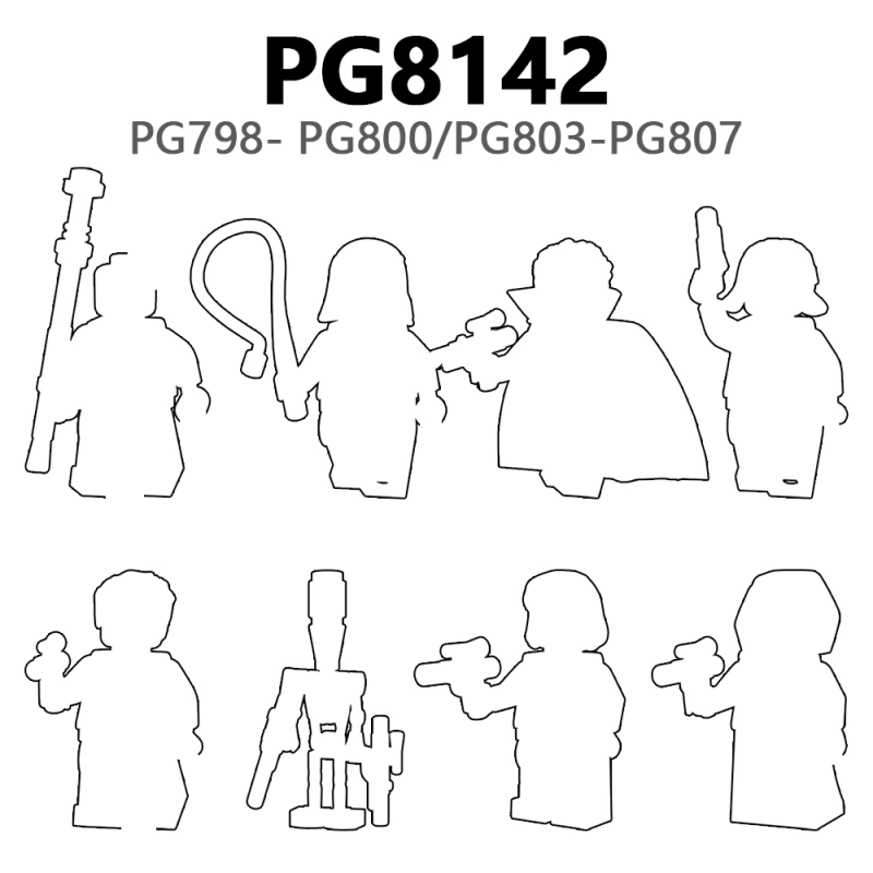 PG8142 Obi- Wan Female Pilot Lando Calrissian Dameron IG-88 Qi'Ra ...