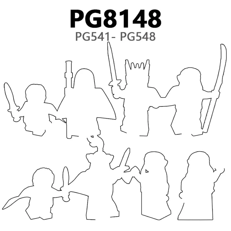 PG8148 Frodo Gandalf Thranduil Galadriel Arwen Merlin Movie Series Lord ...