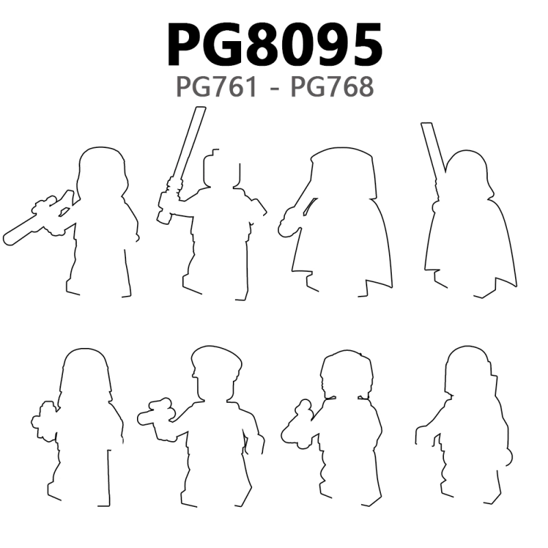 PG8095 Star Wars Clone Soldier Master Windu Luminara Onduri Darth Vader ...