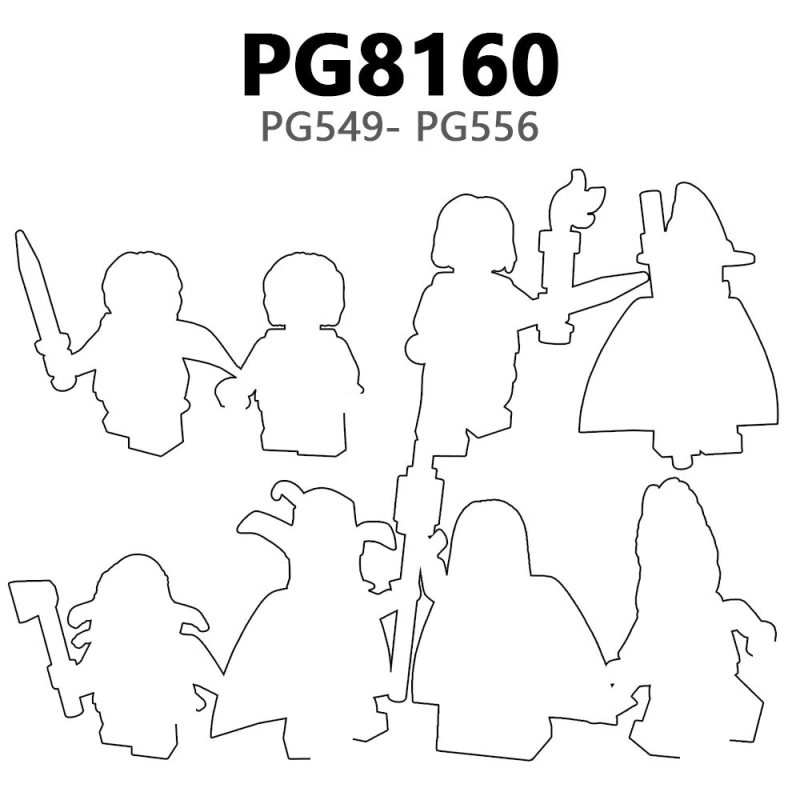 PG8160 Sam Frodo Aragorn Gandalf Bonfer Saruman Radagast Beorn The Lord ...