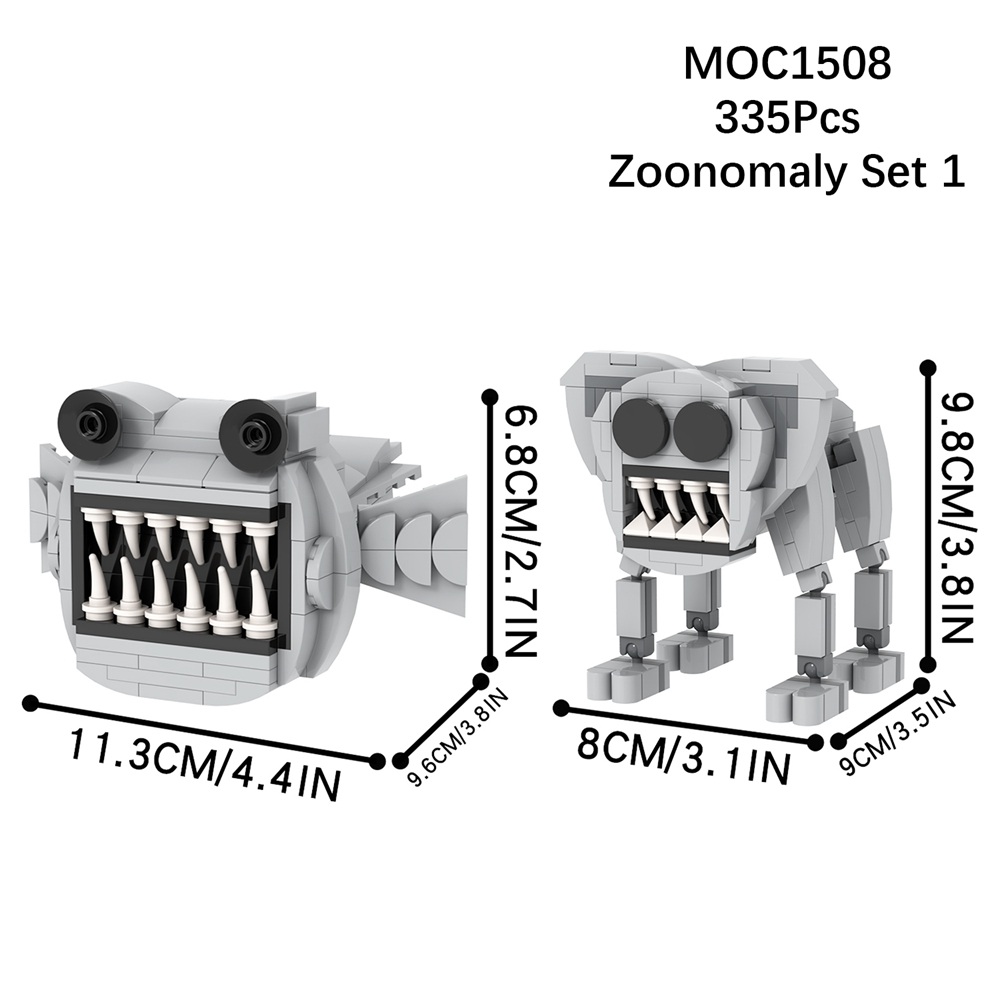 331Pcs MOC1508 Zoonomaly Set1 Bricks Horror Game Creative Series ...