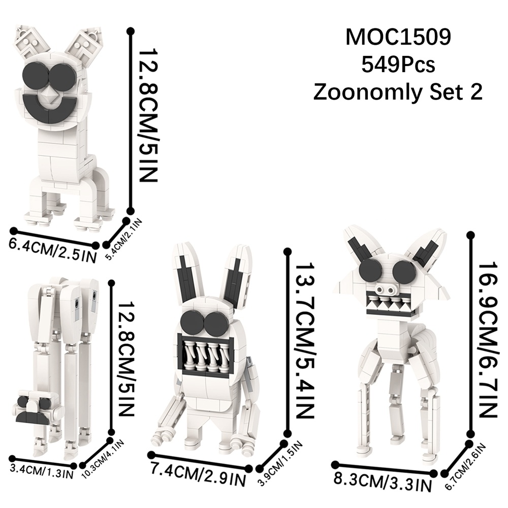 542Pcs MOC1509 Horror Game Zoonomaly Set 2 Brick Creative Series ...