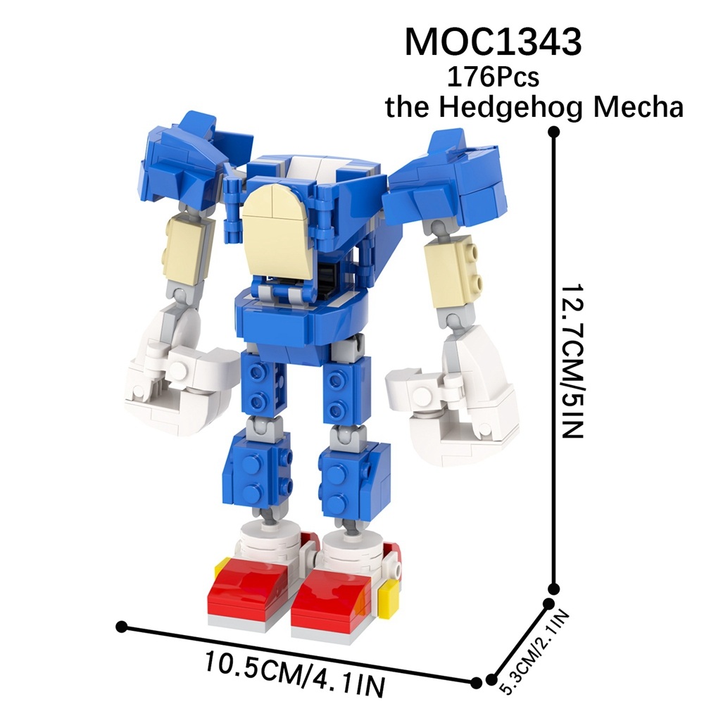 176 Pcs MOC1343 Creative Series Mecha Building Blocks Game Character ...