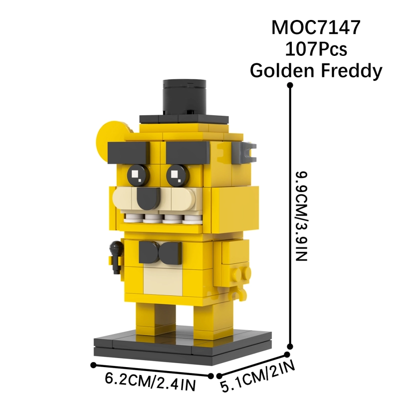 MOC7143-7148 Springtrap Freddy Fazbear Chica Bonnie Foxy Golden Freddy ...