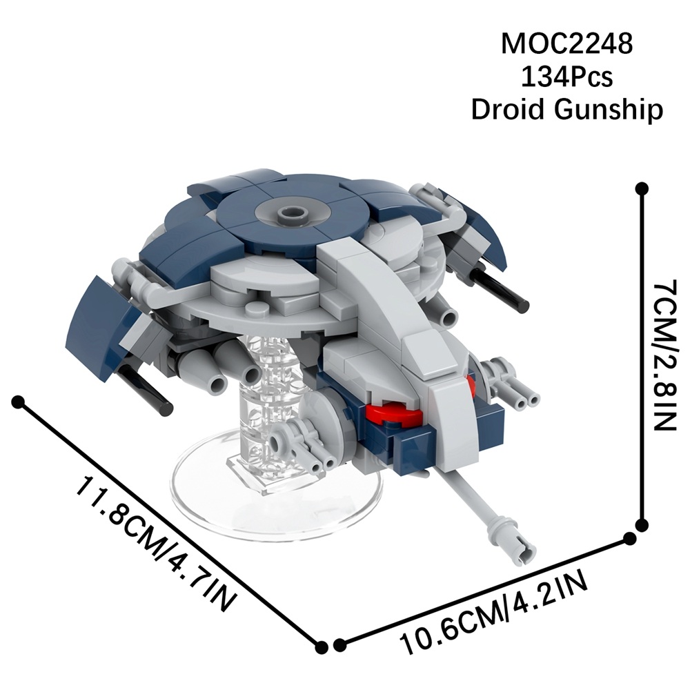 134Pcs MOC2248 Droid Gunship Sci-Fi Interstellar War Movie Space Wars ...