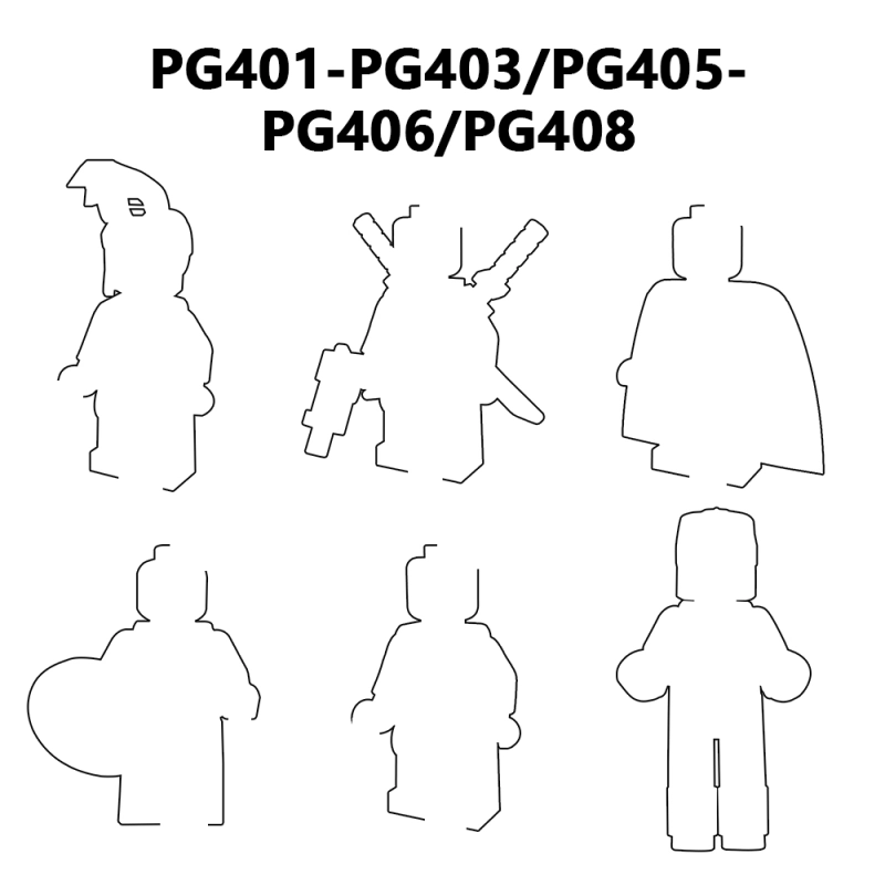 PG401 PG402 PG403 PG405 PG406 PG408 Marvel Super Hero Action Figures ...