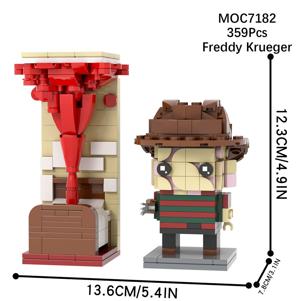 359Pcs MOC7182 Halloween Horror Movie Freddy Krueger Action Figures ...
