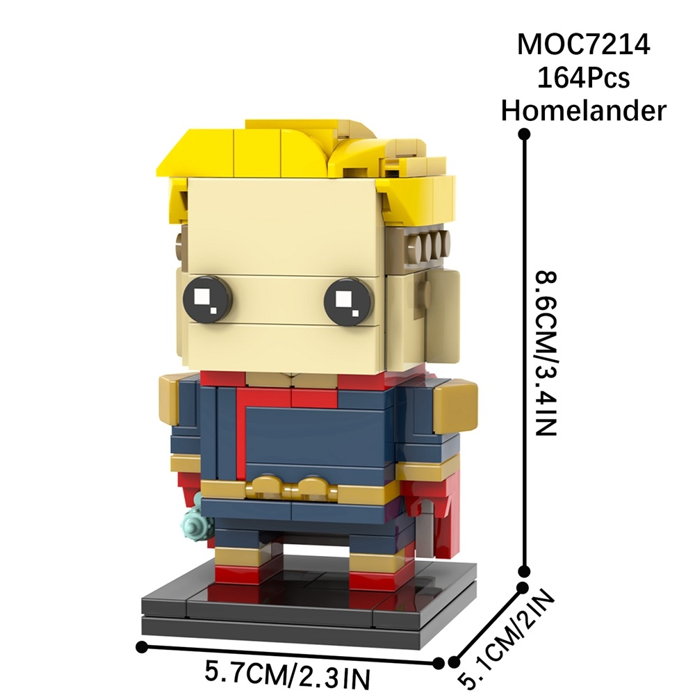 164Pcs MOC7214 The Homelander John Super Hero Dynamite Supervillain ...