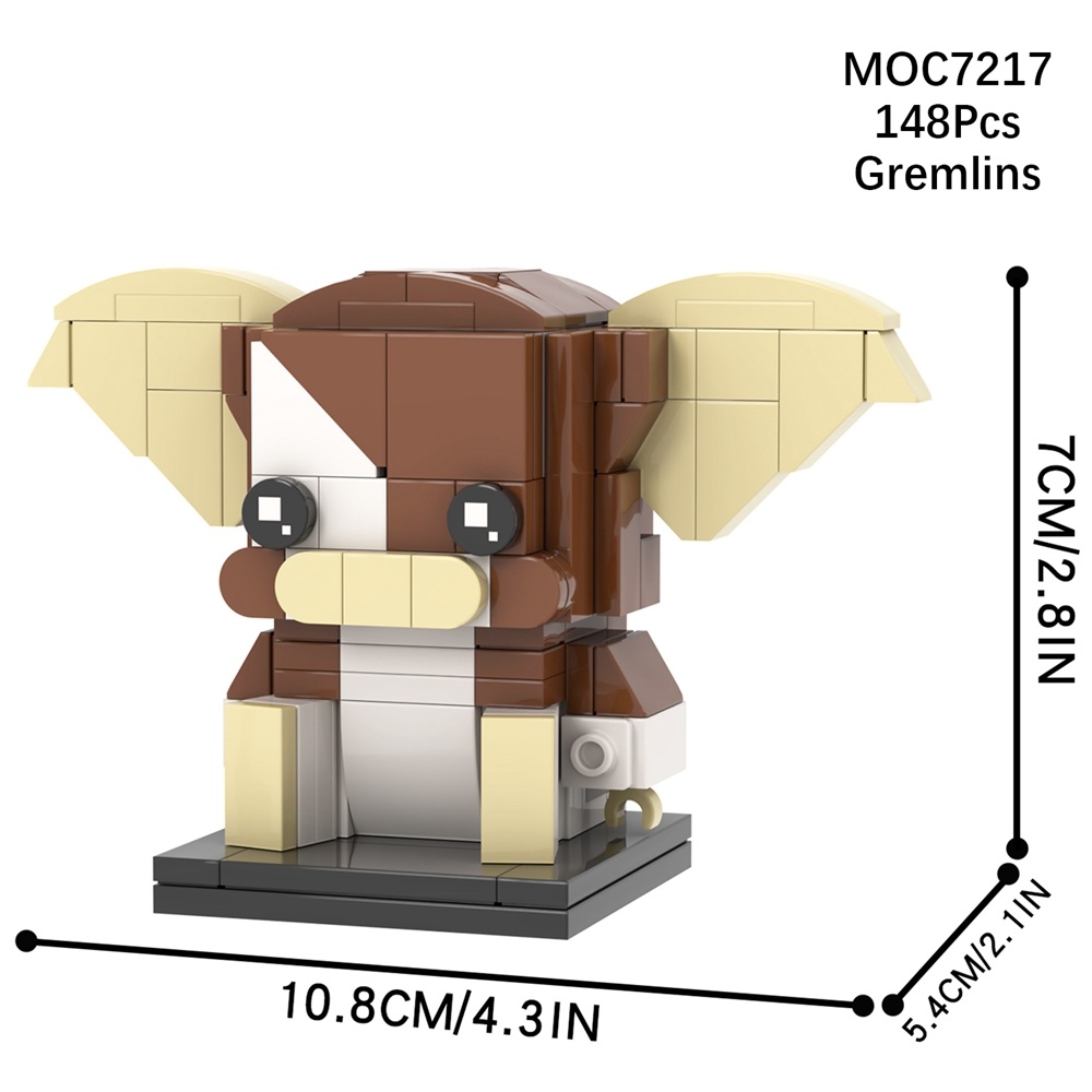 148PCS MOC7217 Gremlins Gizmo Movie Character Square Head Bricks ...